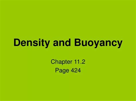 PPT Density And Buoyancy PowerPoint Presentation Free Download ID