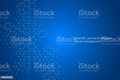 육각형으로 추상적인 기술 및 과학적인 배경입니다 분자 구조 및 통신 과학 기술 및 의료 개념 벡터 일러스트 레이 션 건강관리와 의술에 대한 스톡 벡터 아트 및 기타 이미지