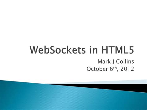 PPT WebSockets In HTML5 PowerPoint Presentation Free Download ID 2202318