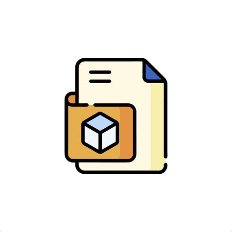 A File Folder With A Cube Inside It 53035191 Vector Art At Vecteezy