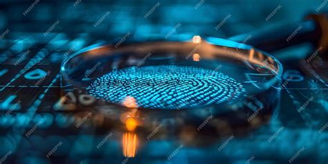 Premium Photo Analyzing A Fingerprint In Forensic Crime Scene Investigation Concept