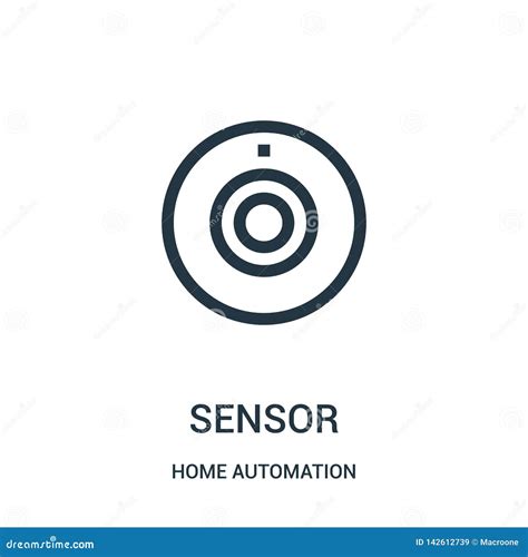 Sensor Icon Vector From Home Automation Collection Thin Line Sensor Outline Icon Vector