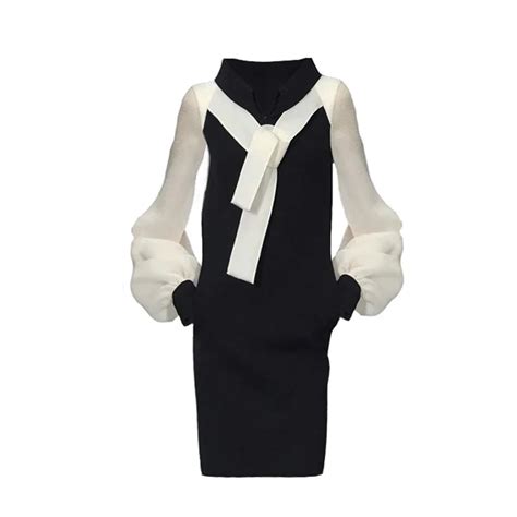 Высококачественное модное женское облегающее короткое платье карандаш со стоячим воротником и