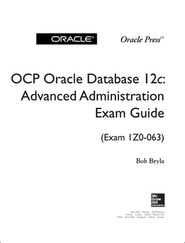 Title Page Ocp Oracle Database 12c Advanced Administration Exam Guide