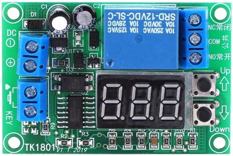 Timer Switches Rockyin Tk1801 Dc 12v 3 Digit Display Delay Timing Relay Module Timer Relay Board