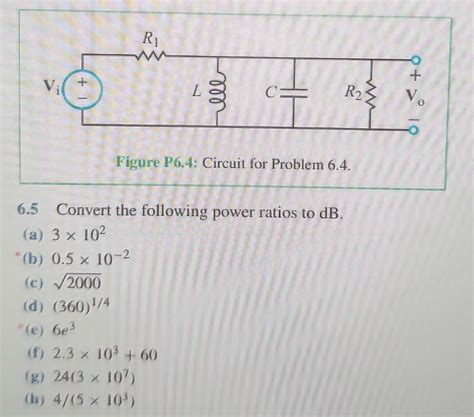 Solved 64 For The Circuit Shown In Fig P64 Determine A