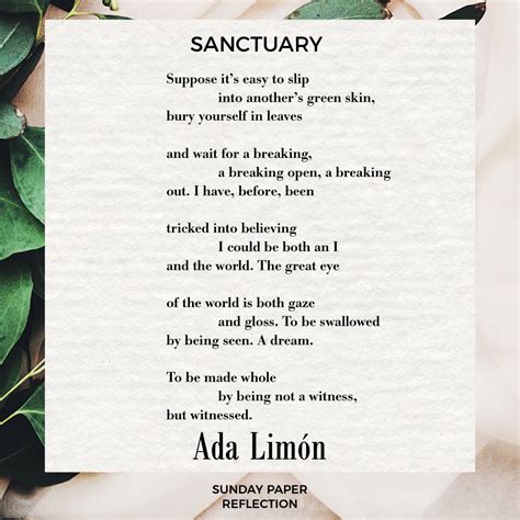Sanctuary By Ada Limón