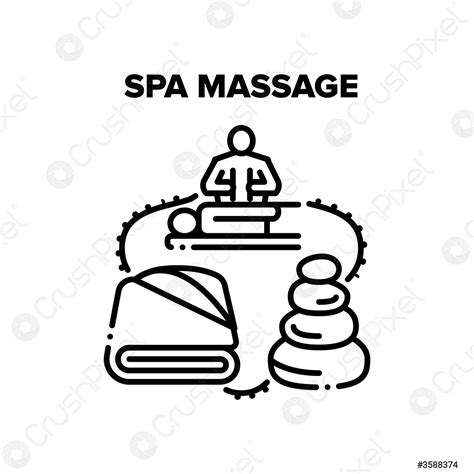 Spa Massage Vector Black Illustrations Stock Vector 3588374 Crushpixel