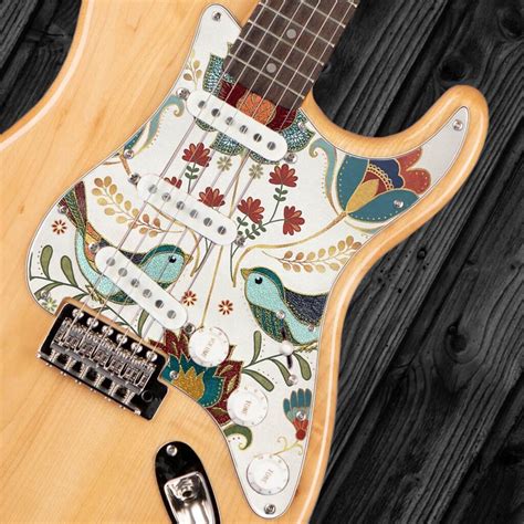 Custom Stratocaster Pickguard Flowers Birds Pickguard