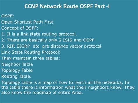 CCNP Network Route OSPF Part