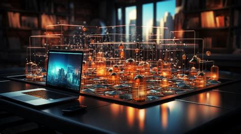 Premium Ai Image Web Of Interconnected Devices And Data Streams Being Monitored By A