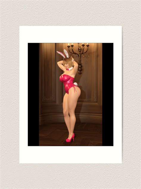 A Milf Bunnygirl 3d Art Classic Art Print For Sale By