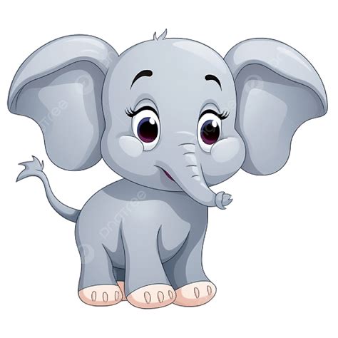 الفيل الكرتون الحيوان الفيل رمادي كرتون Png صورة للتحميل مجانا