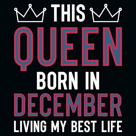 This Queen Born In December Birthday Tshirt Design 21933671 Vector Art