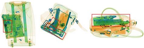 Examples Of X Ray Images From Sixray Dataset 31 Prohibited Items Are Download Scientific