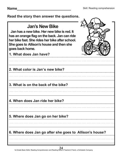 1st Grade Reading Comprehension Worksheets Printable Pdf Worksheet Hero