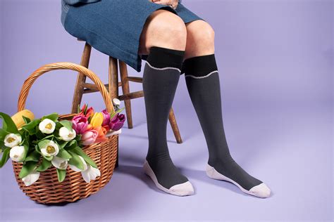 Compression Stockings Bamboo Wave Grey