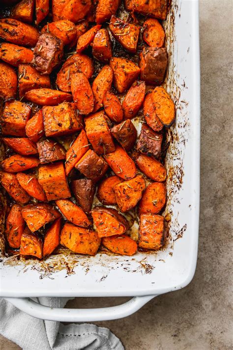 Roasted Sweet Potatoes Carrots Walder Wellness Rd