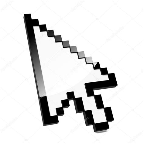 Pixel Cursor Black Clean Shiny Icon Stock Photo Tashatuvango