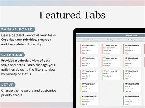 Kanban Board Project Management Template Task Tracker Project Planner And Manager Priority List