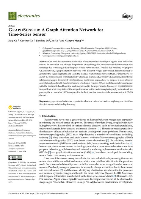 Pdf Graphsensor A Graph Attention Network For Time Series Sensor