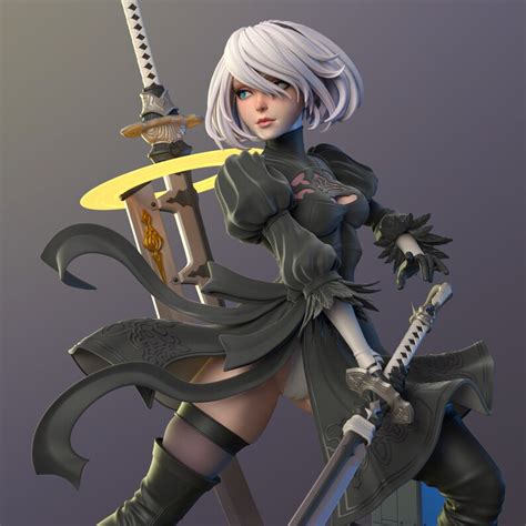 Sexynierautomata2b Fanart Resin Scale Model For Assembling And