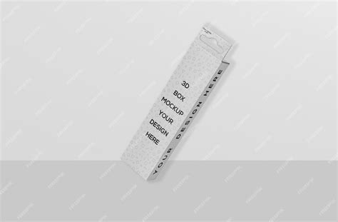 Premium Psd Slim High With Hanger Rectangle Box Mockup