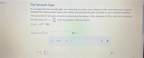 Solved The Seventh Gate As You Approach The Seventh Gate