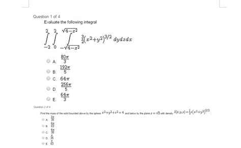 Solved Triple Intergal Questions They Are Not Hard If You
