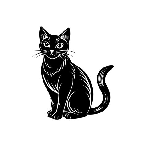 Elegant Cat Pose 50499185 Vector Art At Vecteezy