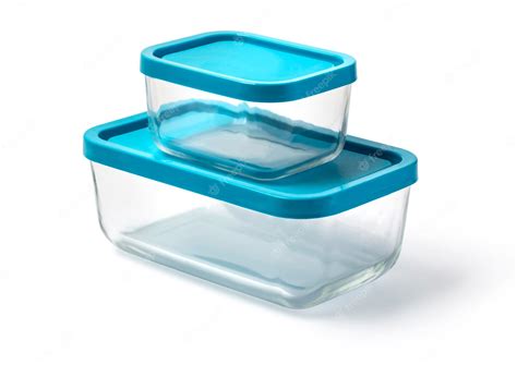 Premium Photo Glass Food Container Isolated On White Background With