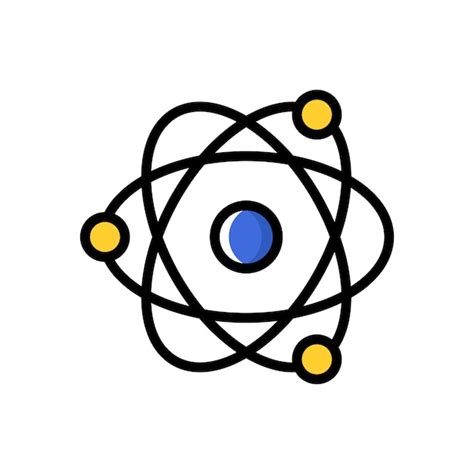 Premium Vector Atom Line Colourful Vector Icon Nuclear Energy Concept Icon Physics Science