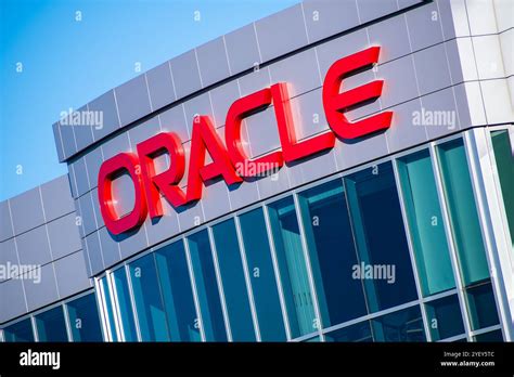 Exterior View Of Oracle Logo Sign On October 29 2024 In Lehi Utah Usa Oracle Corporation Is