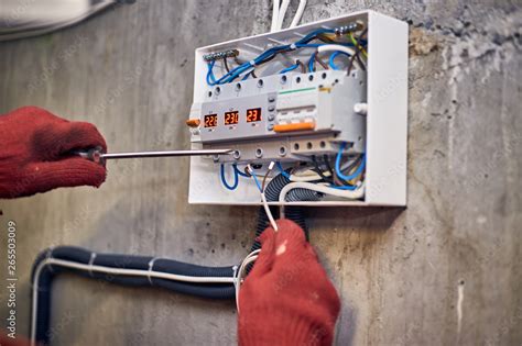 Connection Of The Power Supply System Of Electricity Stock Photo Adobe Stock