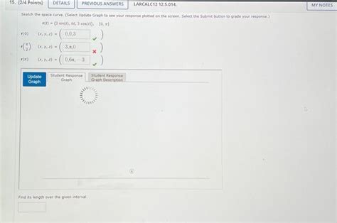 Solved R T 3sin T 6t 3cos T [0 π] R 0 X Y Z