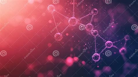 Colorful Abstract Representation Of Molecular Structures And Chemical Arrangements In A Digital
