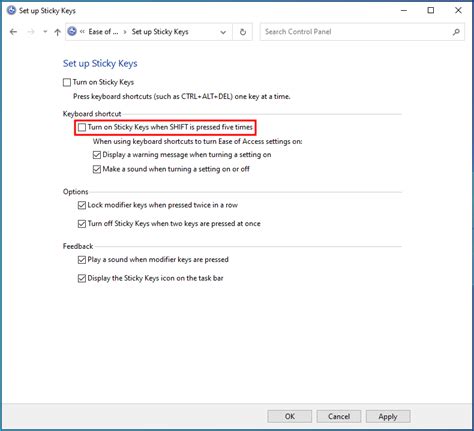 How To Disable Sticky Keys Prompt Syndamia