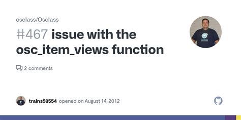 Issue With The Oscitemviews Function · Issue 467 · Osclassosclass