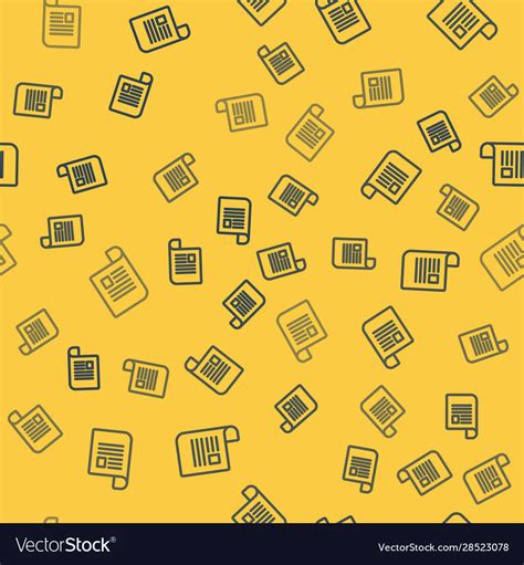 Blue Line Document Icon Isolated Seamless Pattern Vector Image