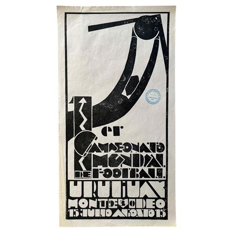 Rare 1930 World Cup Poster First World Cup For Sale At 1stdibs
