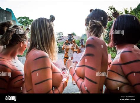 London UK 11th August 2016 Streak For Tigers Annual Naked Charity