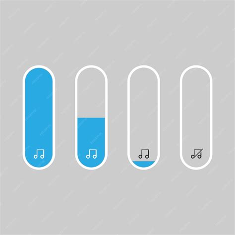 Premium Vector Set Of Volume Slider Indicator