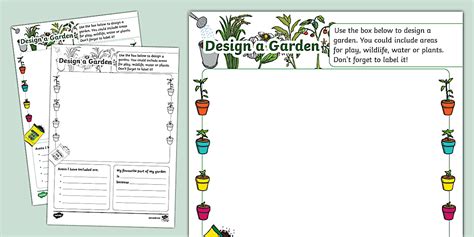Design A Garden Worksheet Teacher Made Twinkl
