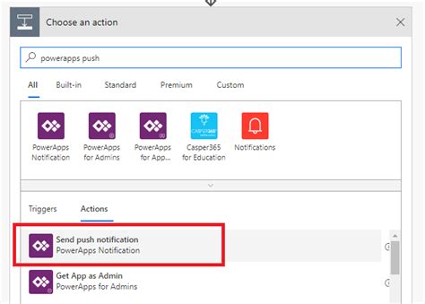 use powerapps push notifications to open apps