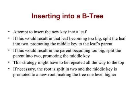 b trees in data structure ppt data storage and warehousing computing