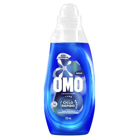 Lava Roupas Líquido Omo Ciclo Rápido Ação Antiodor 750ml Fortatacadista
