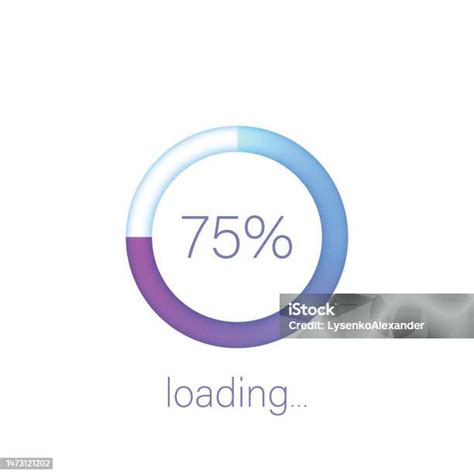 플랫 스타일의 로딩 바 아이콘입니다 격리된 배경에 진행 표시기 벡터 그림 다운로드 버튼 기호 사업 개념 교환에 대한 스톡 벡터