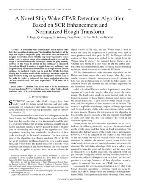 Jiaqiu Novel Ship Wake Cfar Detection Algorithm Pdf