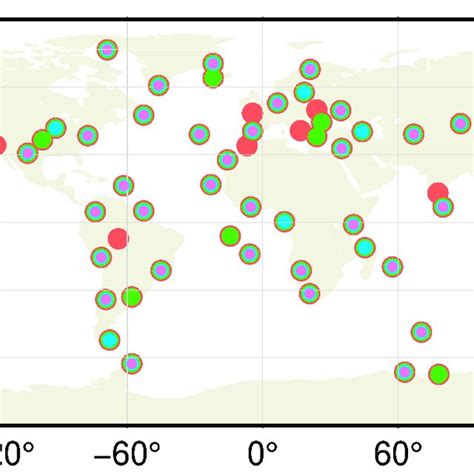 The Distribution Of Stations For Satellite Clock Offset Estimation Is Download Scientific Diagram