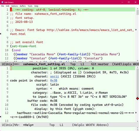 Emacs Find Character Name Font Position Codepoint Encoding Etc